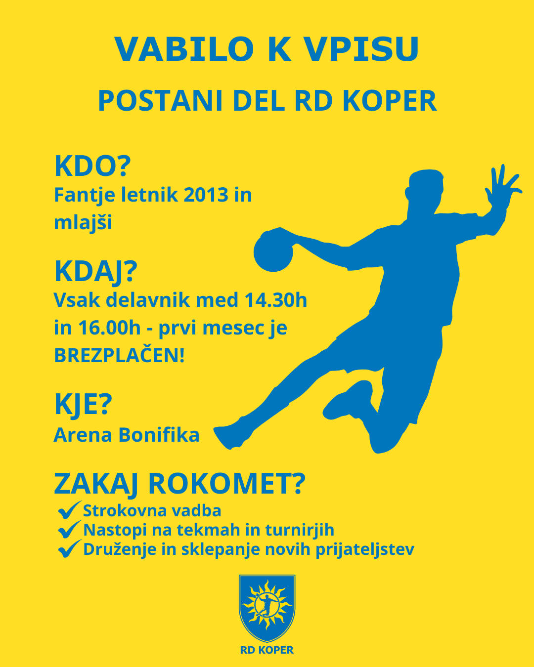 Vpis novih članov – sezona 2025/26 | RD Koper